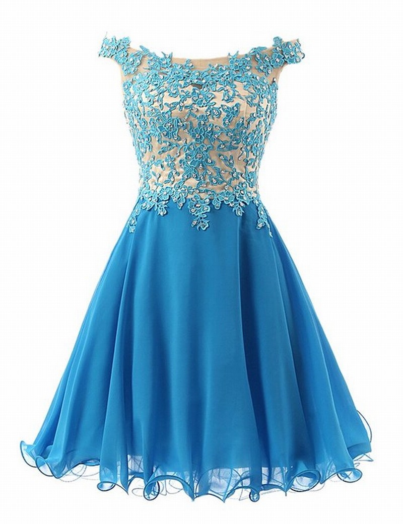 Charming Homecoming Dress Chiffon Homecoming Dress Appliques Homecoming ...